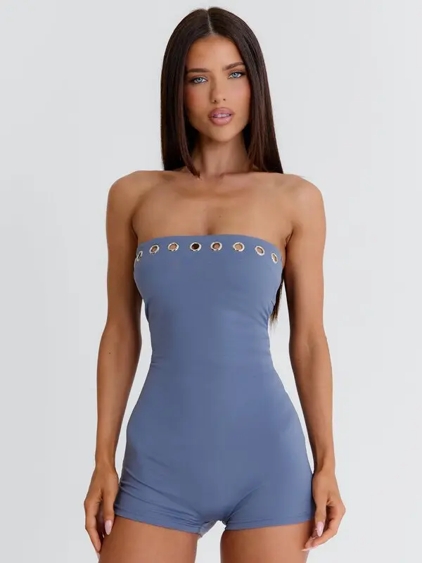 OUTCAST Monae Playsuit Steel