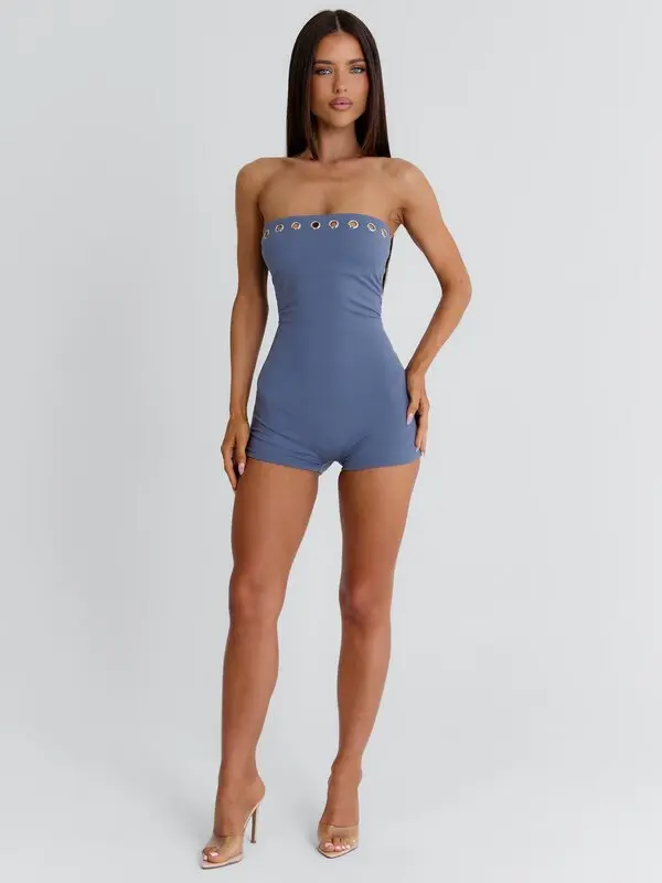 OUTCAST Monae Playsuit Steel