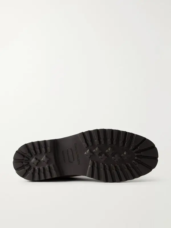 COMMON PROJECTS Leather-trimmed Suede Hiking Boots