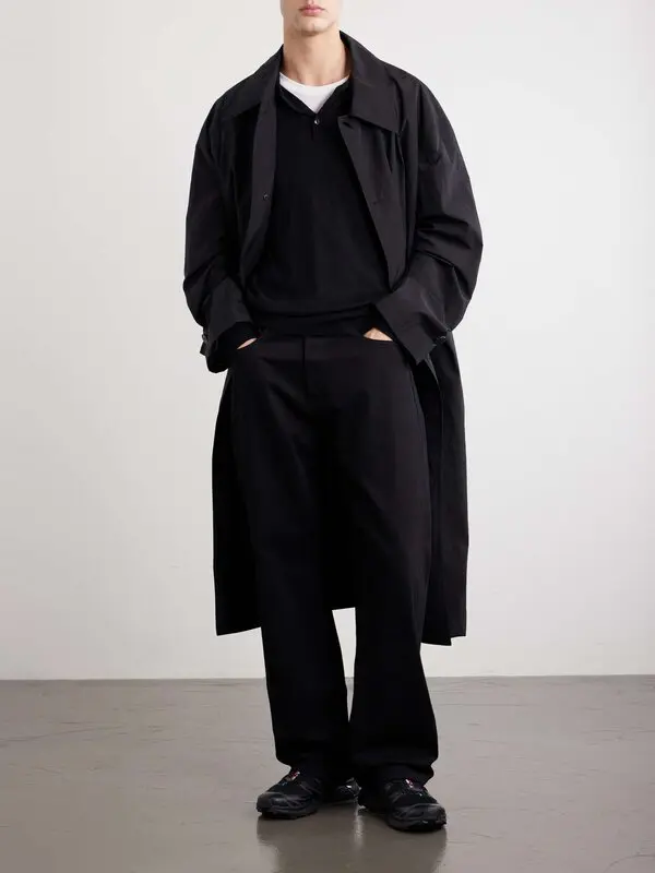 Stone Island Ghost Knitted Virgin Wool Polo Sweater