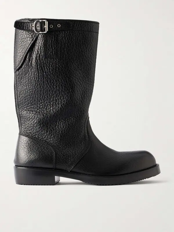 Dries Van Noten Grained Leather Boots