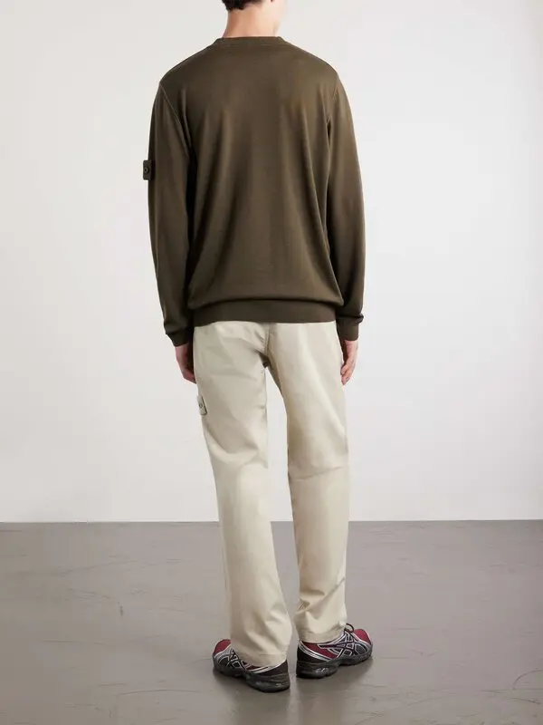 Stone Island Ghost Knitted Virgin Wool Sweater