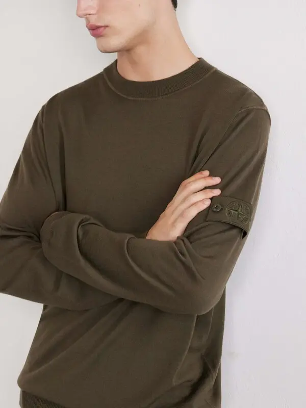 Stone Island Ghost Knitted Virgin Wool Sweater