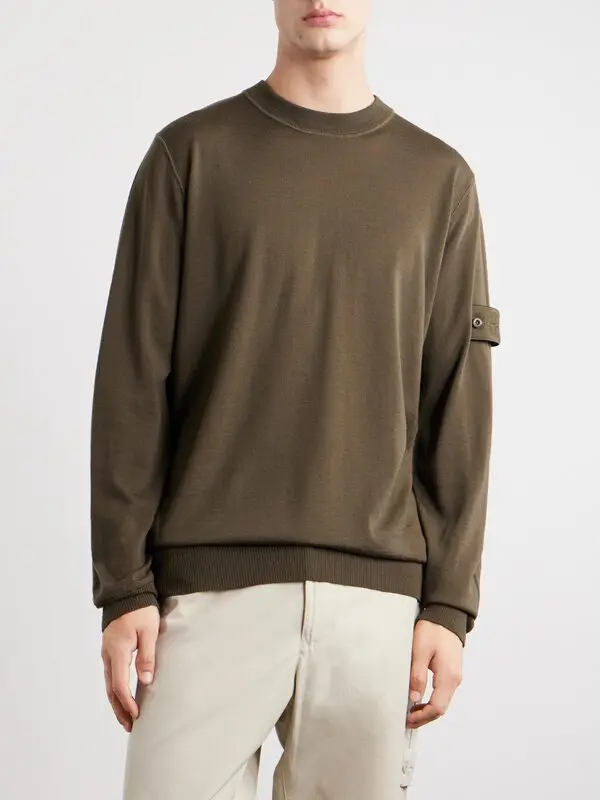 Stone Island Ghost Knitted Virgin Wool Sweater