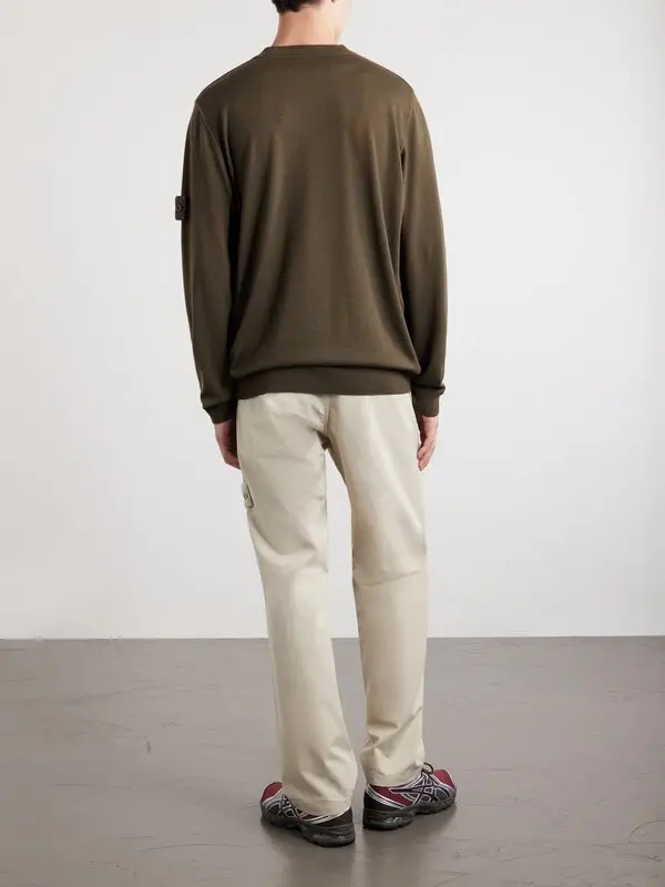Stone Island Ghost Knitted Virgin Wool Sweater