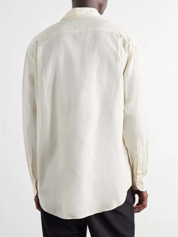 KAPTAIN SUNSHINE Cotton And Silk-blend Twill Shirt