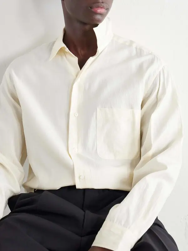 KAPTAIN SUNSHINE Cotton And Silk-blend Twill Shirt