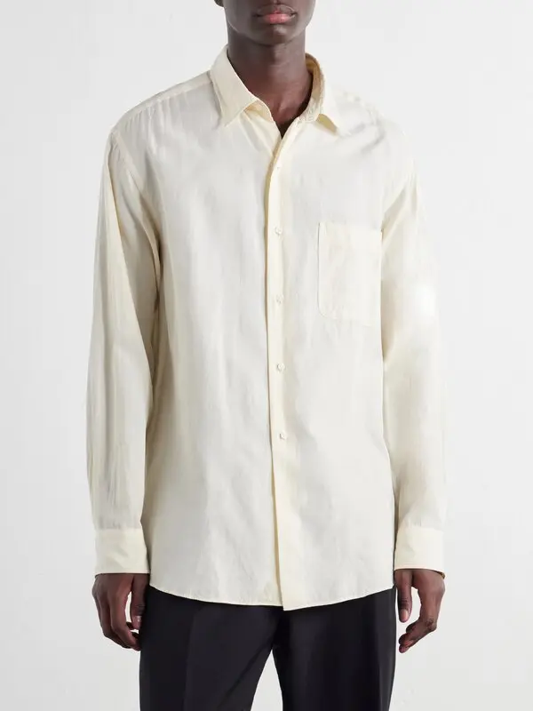 KAPTAIN SUNSHINE Cotton And Silk-blend Twill Shirt