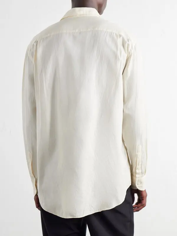 KAPTAIN SUNSHINE Cotton And Silk-blend Twill Shirt