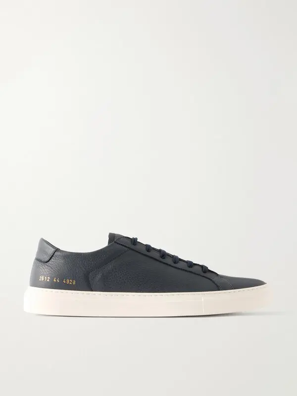 COMMON PROJECTS Achilles Full-grain Leather Sneakers - Blue