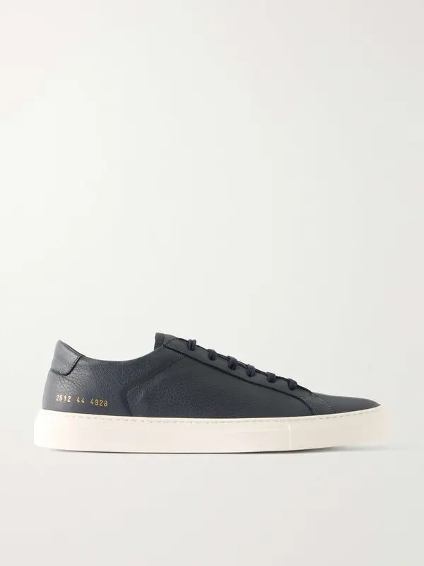 COMMON PROJECTS Achilles Full-grain Leather Sneakers - Navy