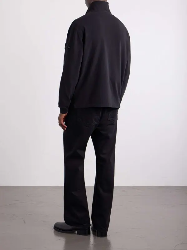 Stone Island Ghost Cotton-blend Jersey Zip-up Sweatshirt