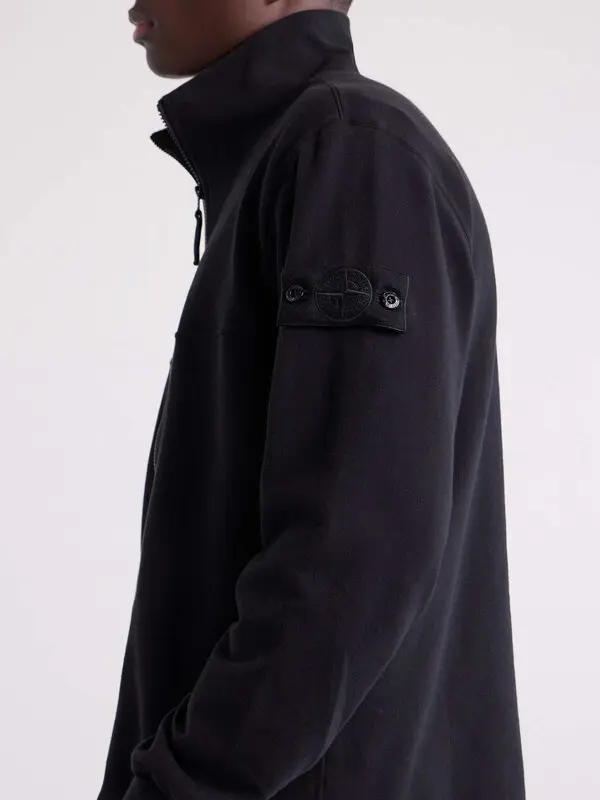 Stone Island Ghost Cotton-blend Jersey Zip-up Sweatshirt