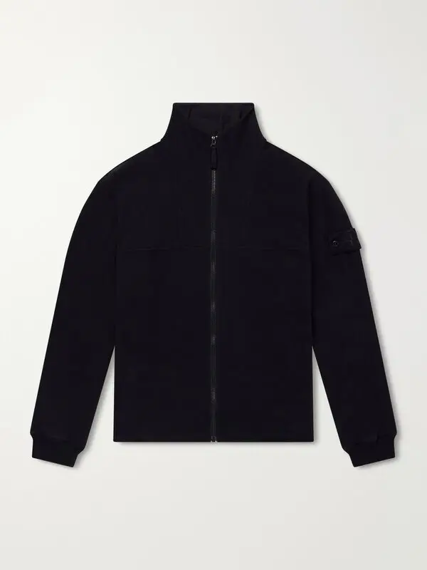 Stone Island Ghost Cotton-blend Fleece Zip-up Sweater