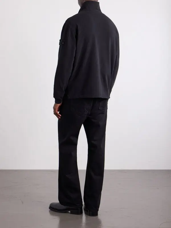 Stone Island Ghost Cotton-blend Fleece Zip-up Sweater