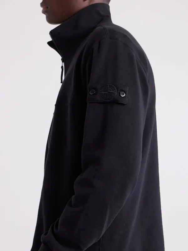 Stone Island Ghost Cotton-blend Fleece Zip-up Sweater