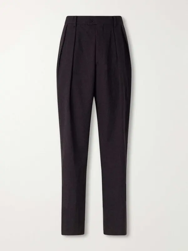 KAPTAIN SUNSHINE Straight-leg Pleated Wool Trousers