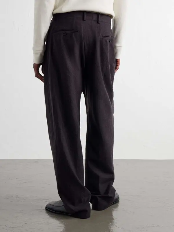KAPTAIN SUNSHINE Straight-leg Pleated Wool Trousers