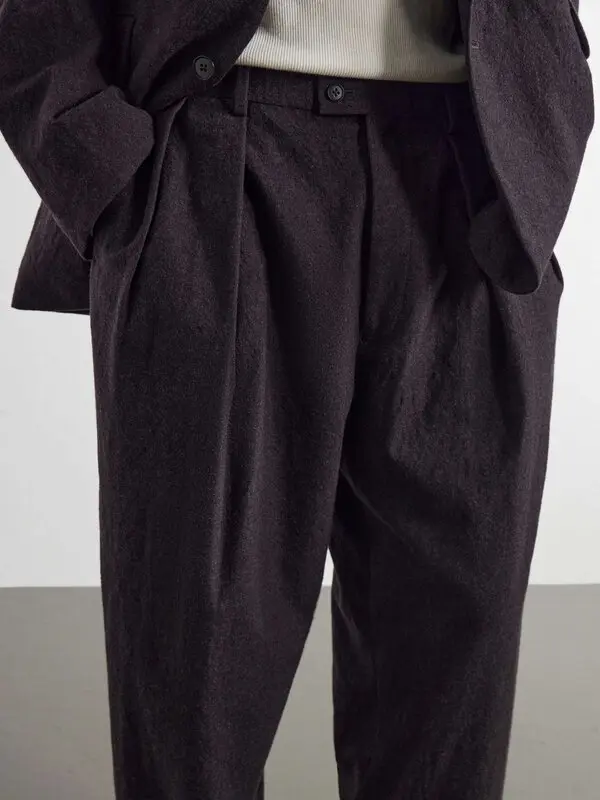 KAPTAIN SUNSHINE Straight-leg Pleated Wool Trousers