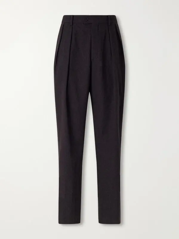 KAPTAIN SUNSHINE Straight-leg Pleated Wool Trousers