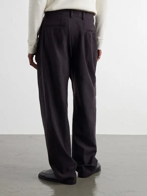 KAPTAIN SUNSHINE Straight-leg Pleated Wool Trousers