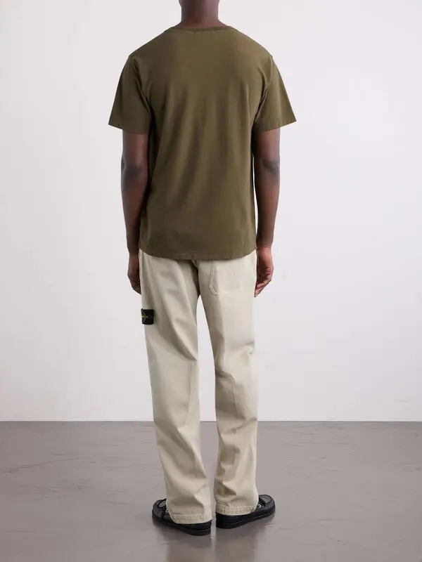 Stone Island Ghost Logo-appliquéd Cotton-jersey T-shirt