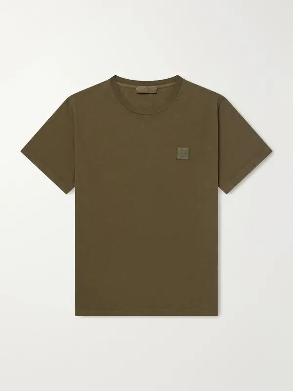 Stone Island Ghost Logo-appliquéd Cotton-jersey T-shirt - Green