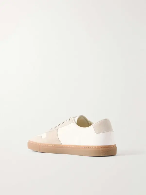 COMMON PROJECTS Bball Duo Suede-trimmed Leather Sneakers