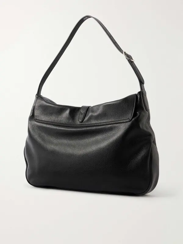 Gucci Jackie Flap Full-grained Leather Messenger Bag
