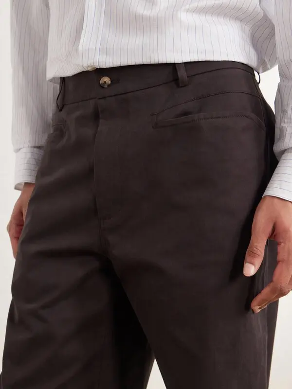De Bonne Facture Gardian Straight-leg Cotton-twill Trousers