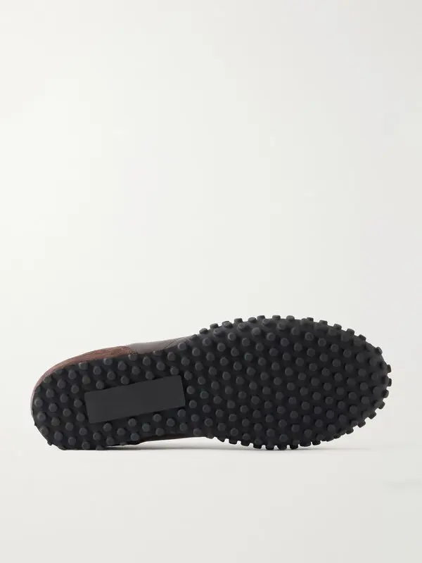 COMMON PROJECTS Suede-trimmed Leather Sneakers