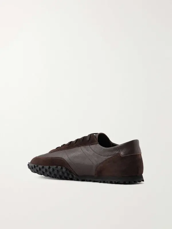 COMMON PROJECTS Suede-trimmed Leather Sneakers