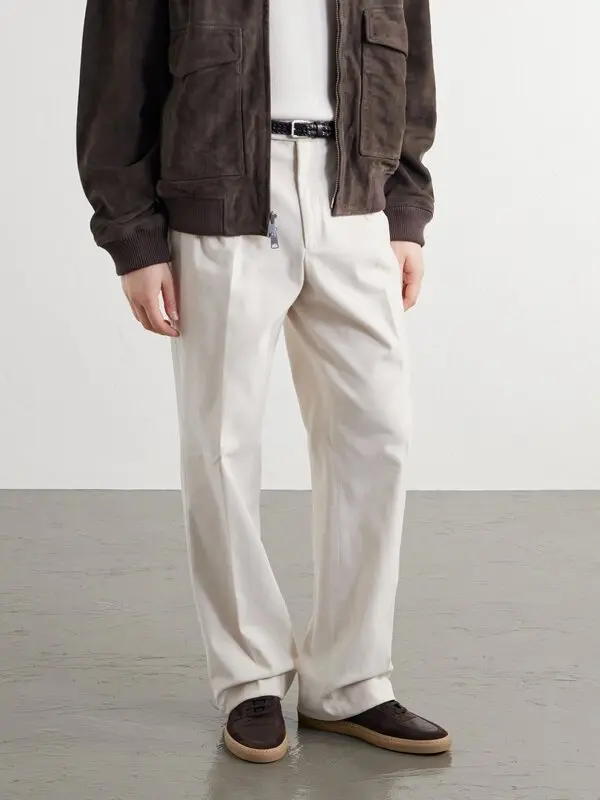COMMON PROJECTS Bball Duo Suede-trimmed Leather Sneakers - Brown