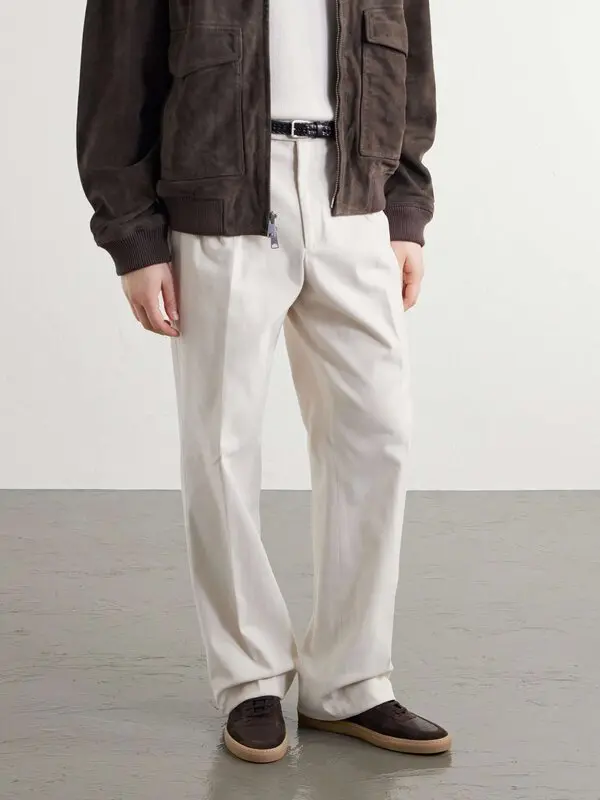 COMMON PROJECTS Bball Duo Suede-trimmed Leather Sneakers