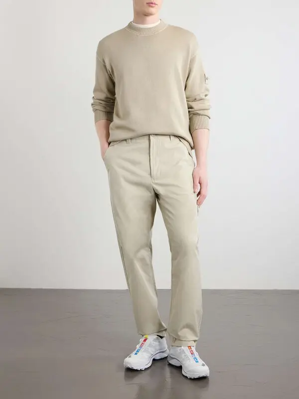 Stone Island Ghost Logo-appliquéd Cotton And Cashmere-blend Sweater