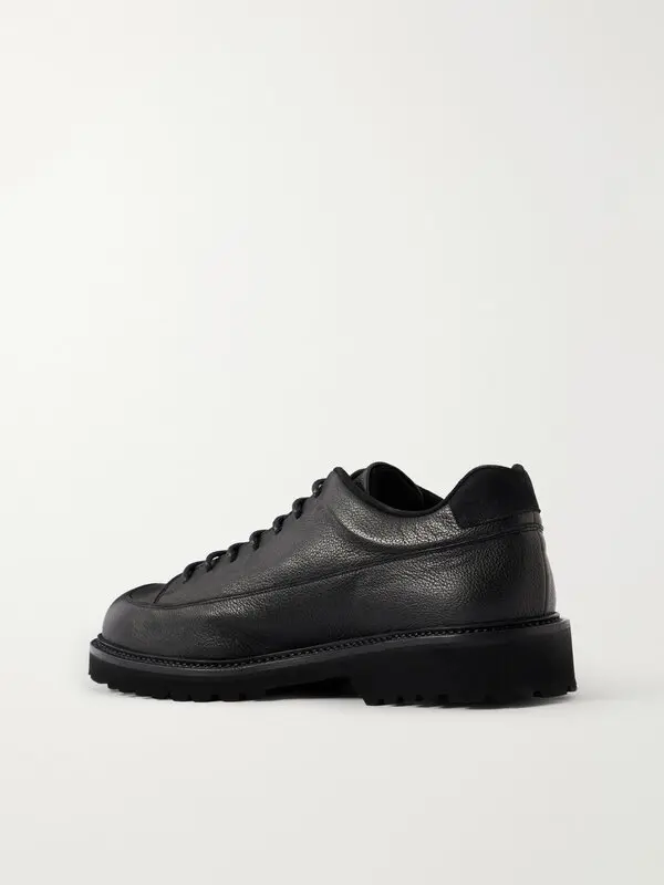 COMMON PROJECTS Hiker Low Suede-trimmed Full-grain Leather Hiking Boots