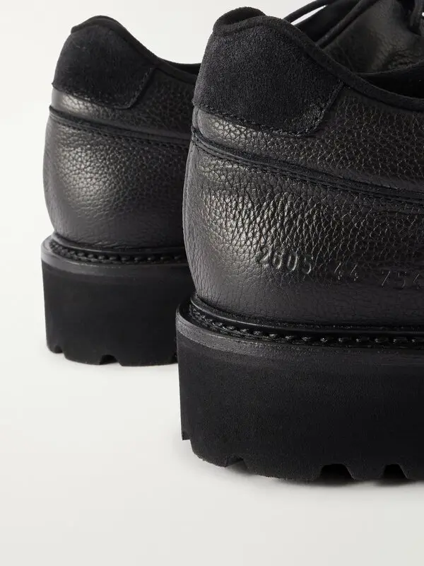 COMMON PROJECTS Hiker Low Suede-trimmed Full-grain Leather Hiking Boots