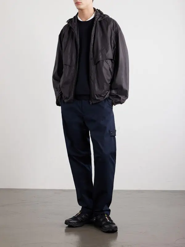 Stone Island Cotton-canvas Trousers - Blue