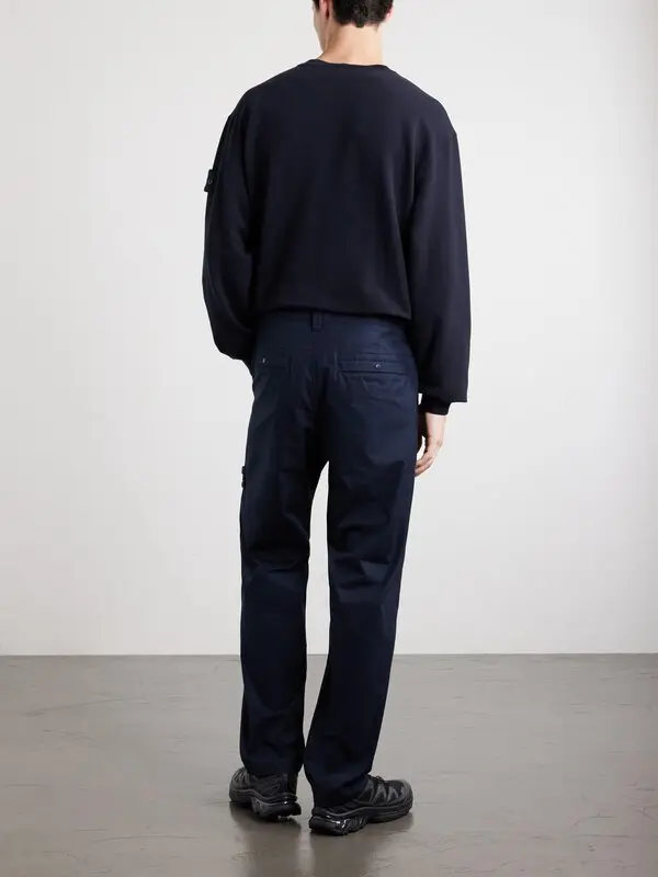 Stone Island Cotton-canvas Trousers - Blue