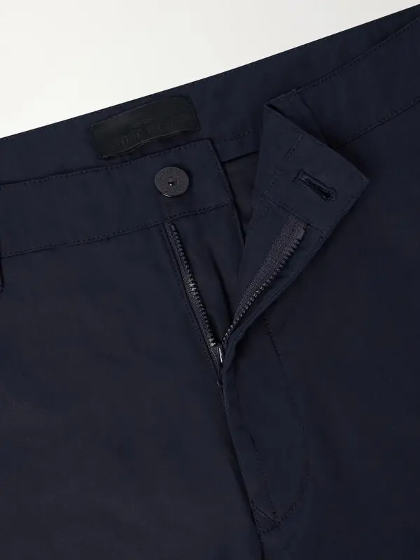 Stone Island Cotton-canvas Trousers - Blue