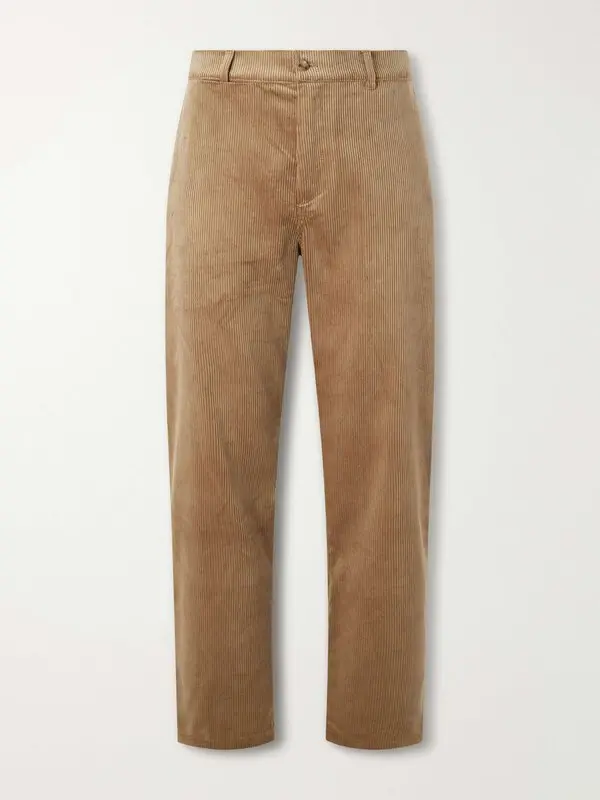 De Bonne Facture Straight-leg Cotton-corduroy Suit Trousers - Beige