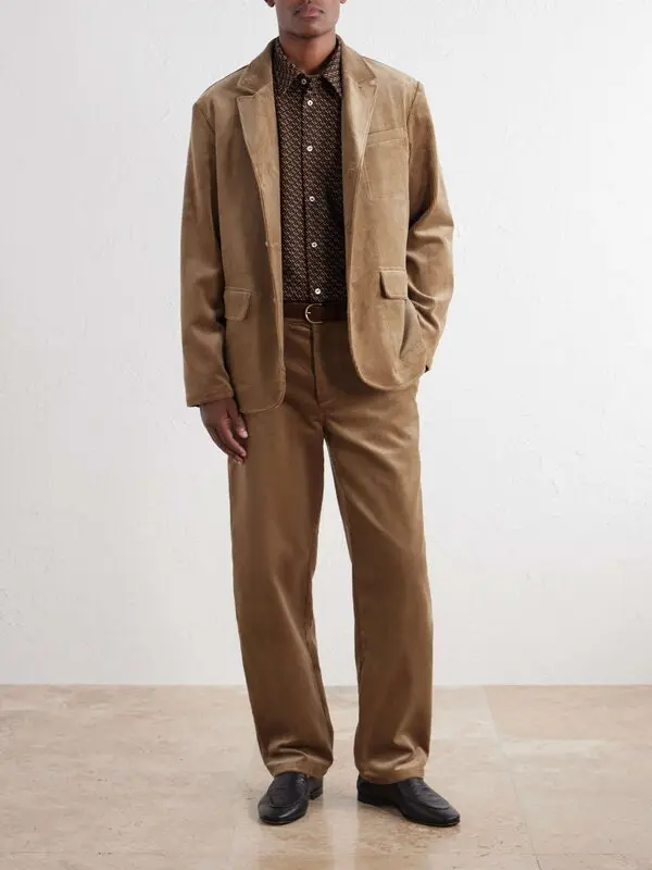 De Bonne Facture Straight-leg Cotton-corduroy Suit Trousers
