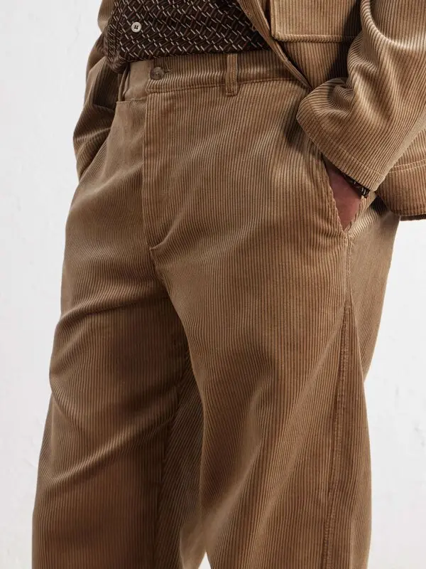 De Bonne Facture Straight-leg Cotton-corduroy Suit Trousers