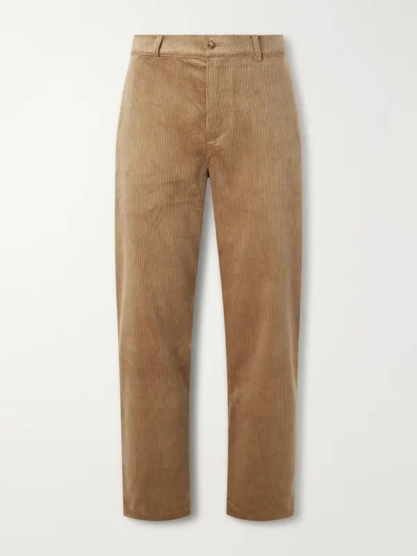De Bonne Facture Straight-leg Cotton-corduroy Suit Trousers - Neutrals