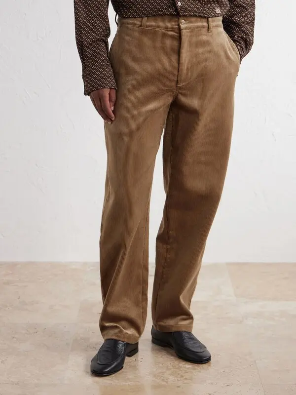 De Bonne Facture Straight-leg Cotton-corduroy Suit Trousers
