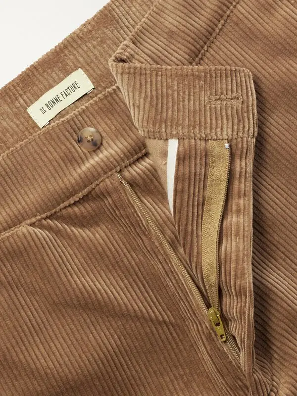 De Bonne Facture Straight-leg Cotton-corduroy Suit Trousers