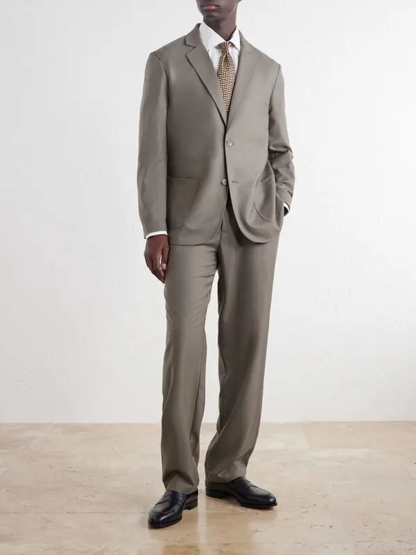 De Bonne Facture Writers Virgin Wool Suit Jacket - Green