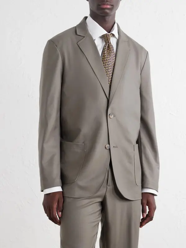 De Bonne Facture Writers Virgin Wool Suit Jacket - Green
