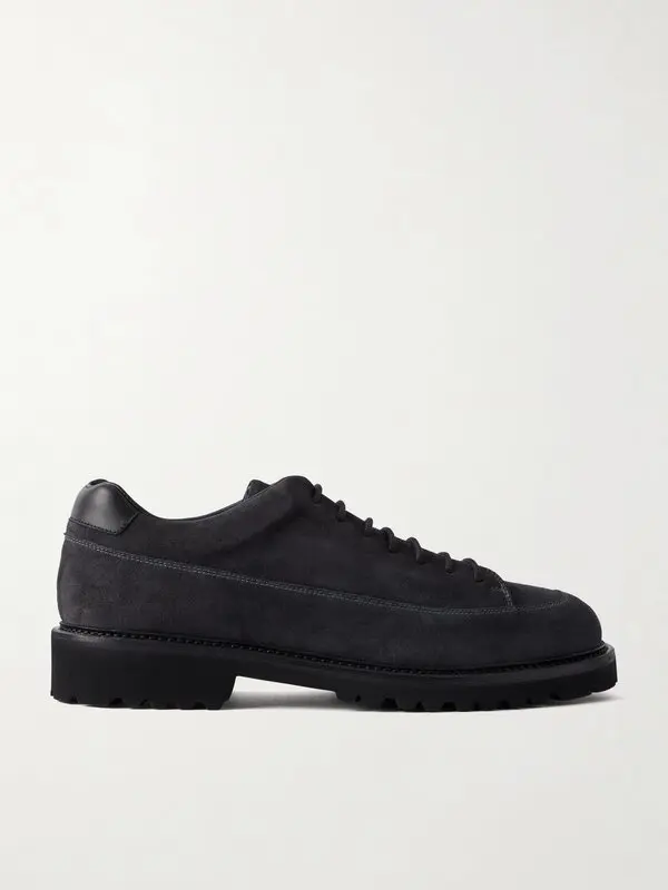 COMMON PROJECTS Leather-trimmed Suede Hiking Boots