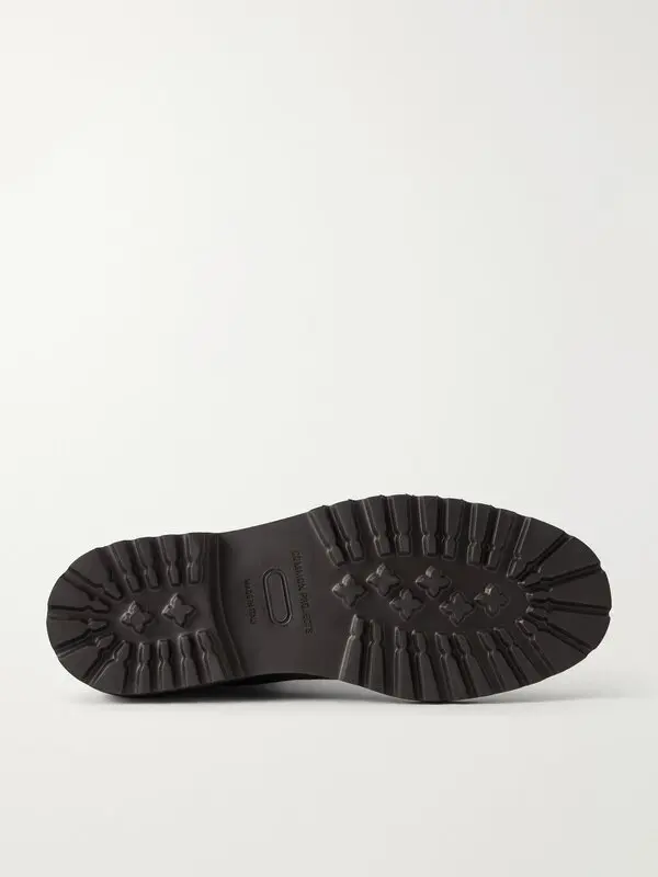 COMMON PROJECTS Leather-trimmed Suede Hiking Boots - Brown
